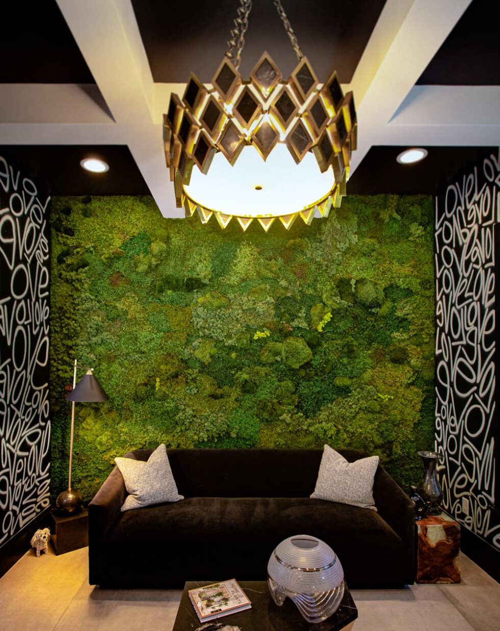 A Mossy Sitting Room with Preserved Moss