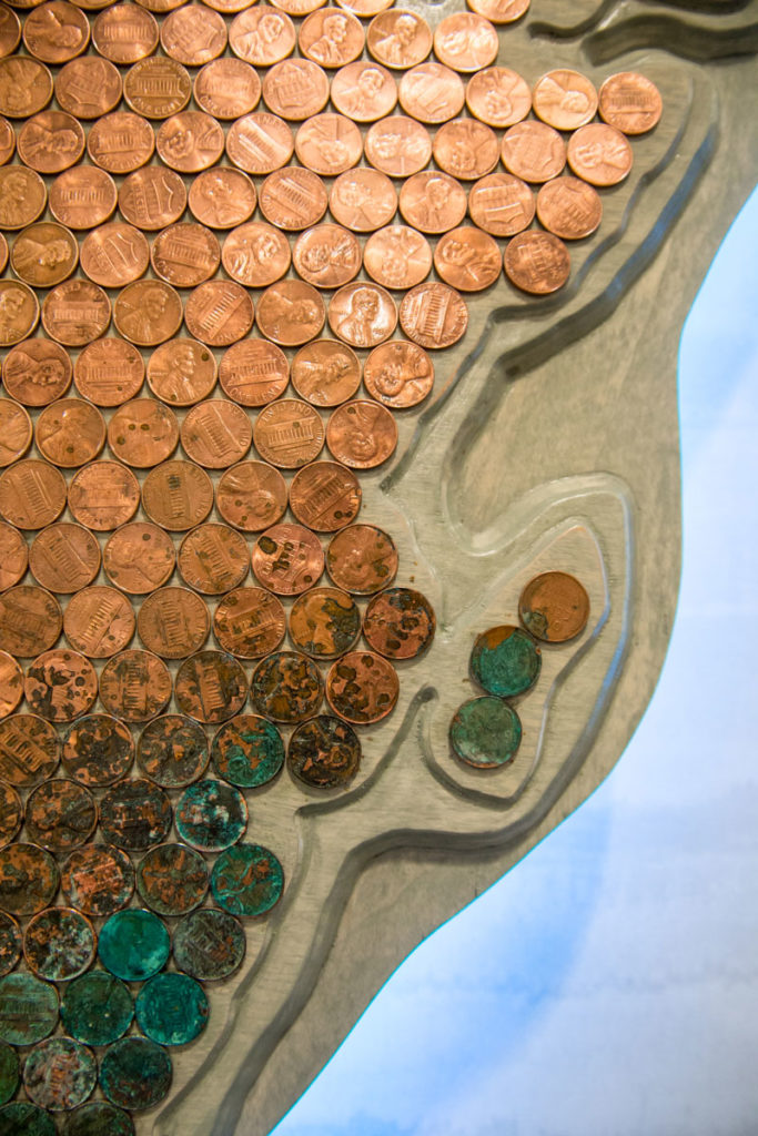 Hanging up 3000 pennies - DUOFAB