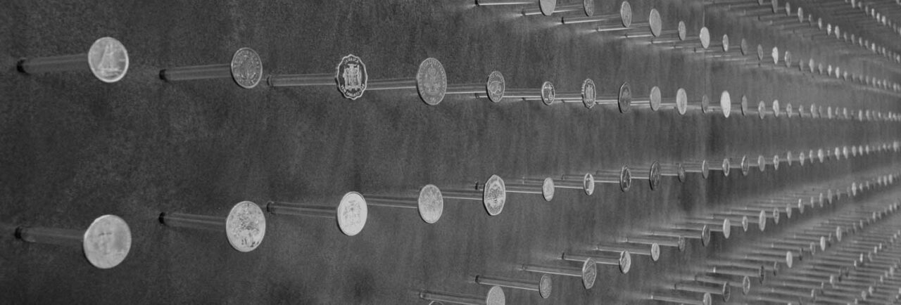 Making coin lobby art in Saint Louis by DUOFAB