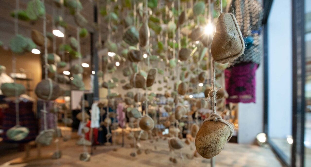 Suspended Rock Installation Art